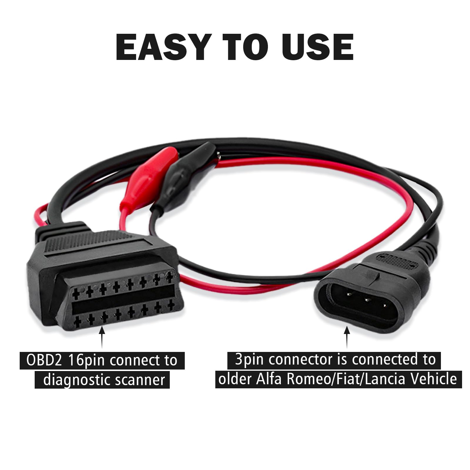 AMHTDOL OBD1 To OBD2 Adapter For Honda 3 Pin Cable,Compatible With ...