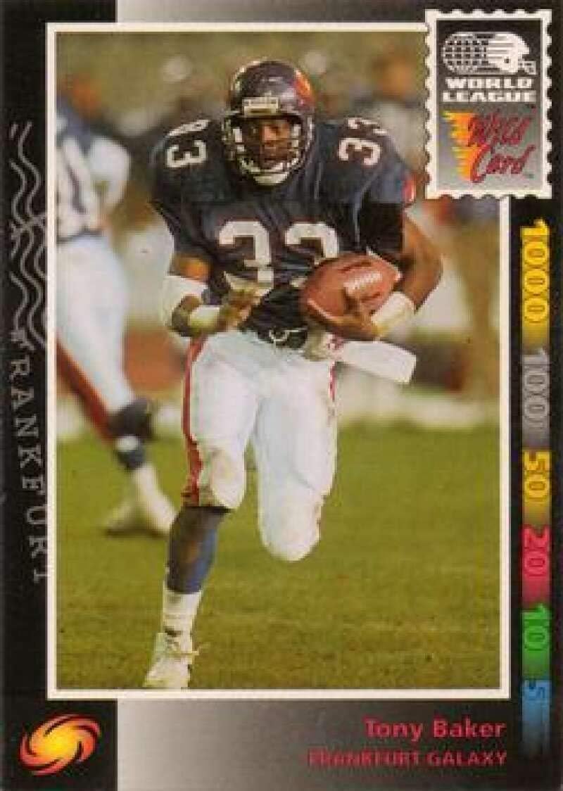 Amazon.com: 1992 Wild Card WLAF Football #91 Tony Baker Frankfurt ...
