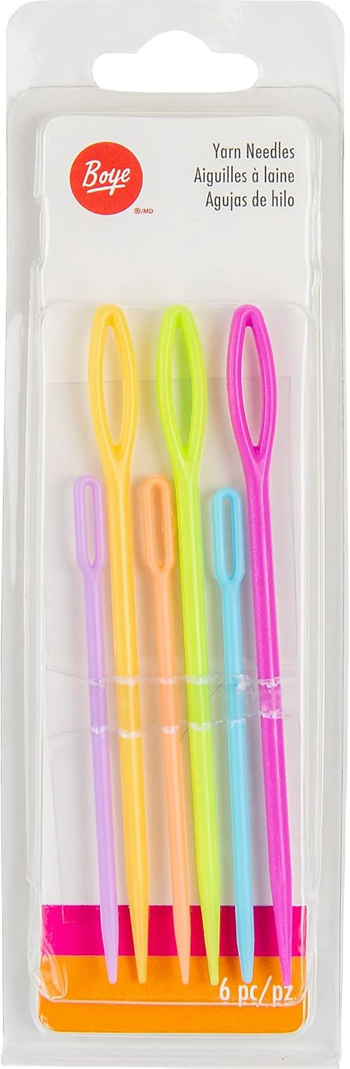 Amazon.com: Boye 42-40036 Plastic Yarn Needles for Crocheting and ...