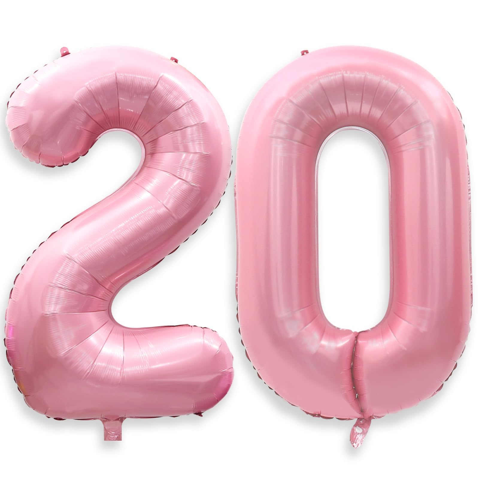 Amazon.com: 40 Inch Pink 20 Balloon Numbers, Large Number 20 Balloons ...