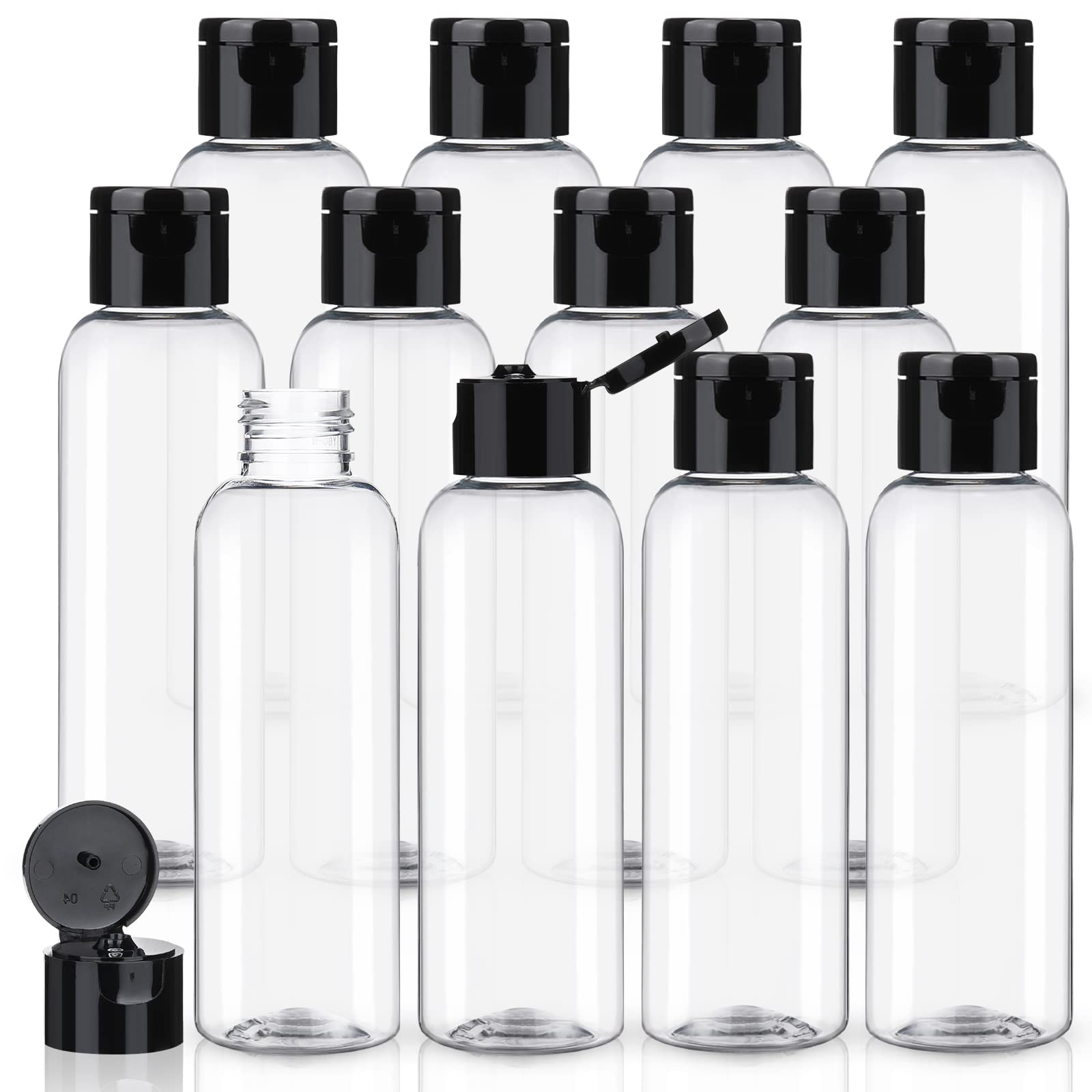 Amazon.com: Zubebe 36 Pcs Plastic Travel Bottles with Disc Top Flip Cap ...