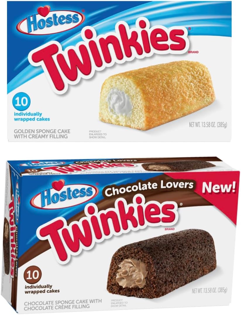 Amazon.com: Hostess Chocolate Cake Twinkies, 10-Count Individually ...