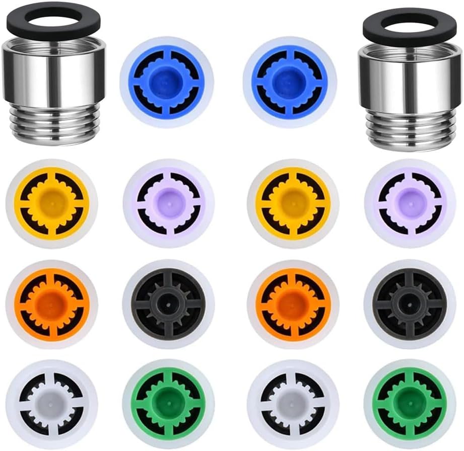 Alpinleux 7 Shower Flow Reducer Limiter Set, GPM 1.2/1.5/1.8/2.0/2.2/2. ...