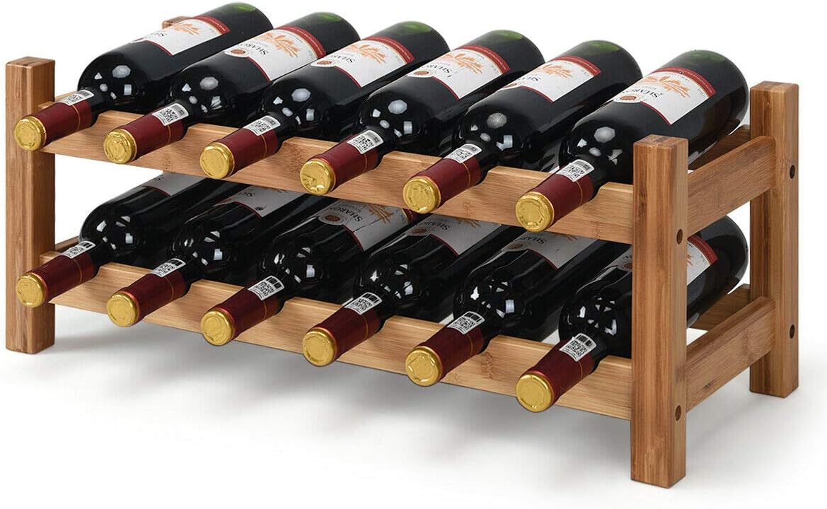 Amazon.com: SereneLife 9 Bottle Stackable Wine Rack 1 Row Replacement ...