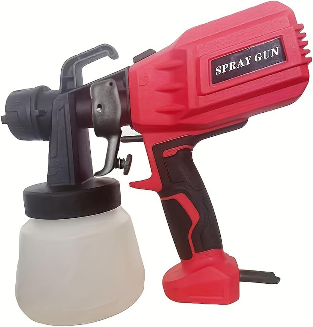 Electric Spray Gun with Canister for Painting, Red and Black - Amazon.com