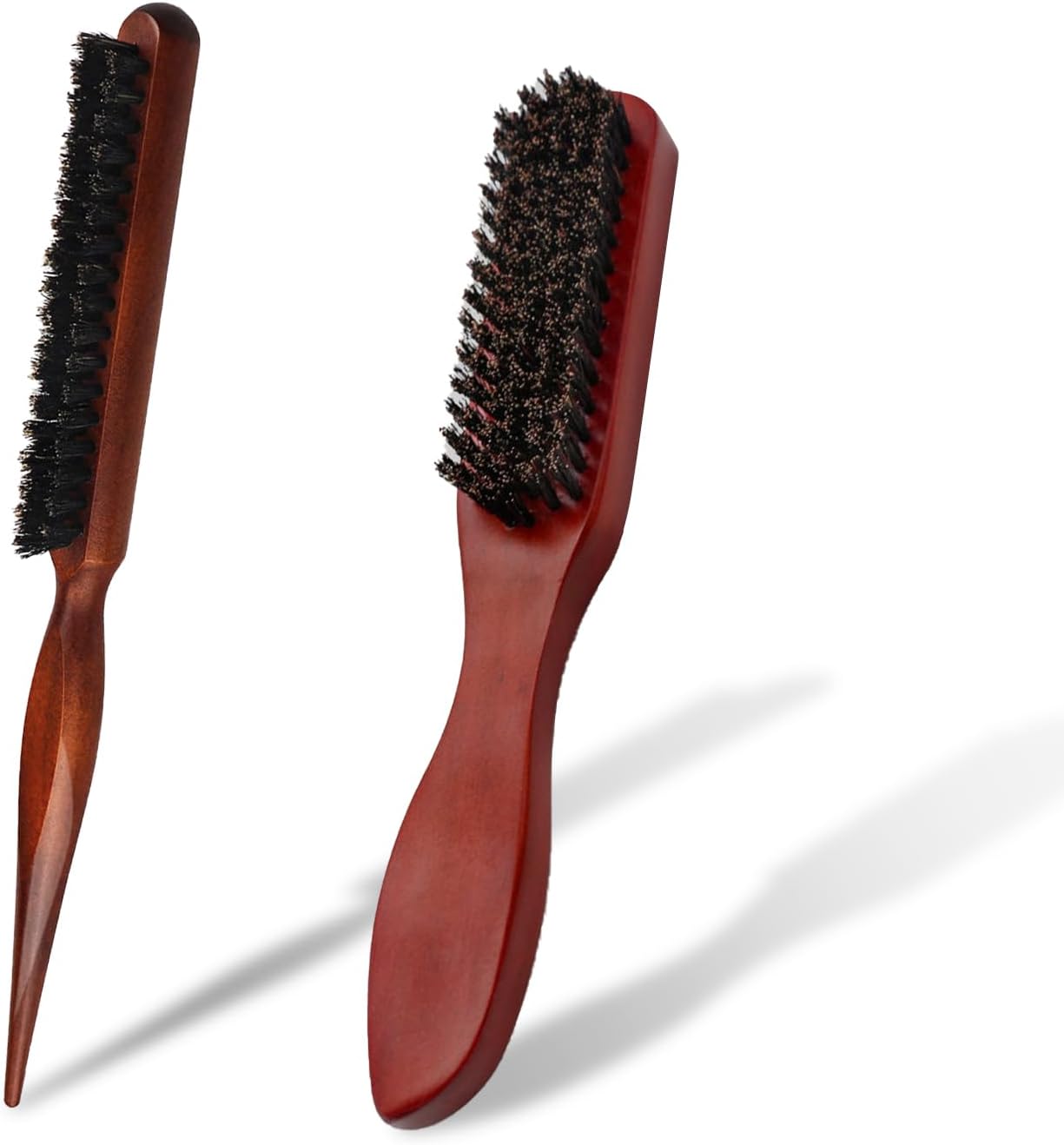 ROYUEXT 2 Pcs Boar Bristle Hair Brush Soft Slick Back Hair Brush,Soft ...