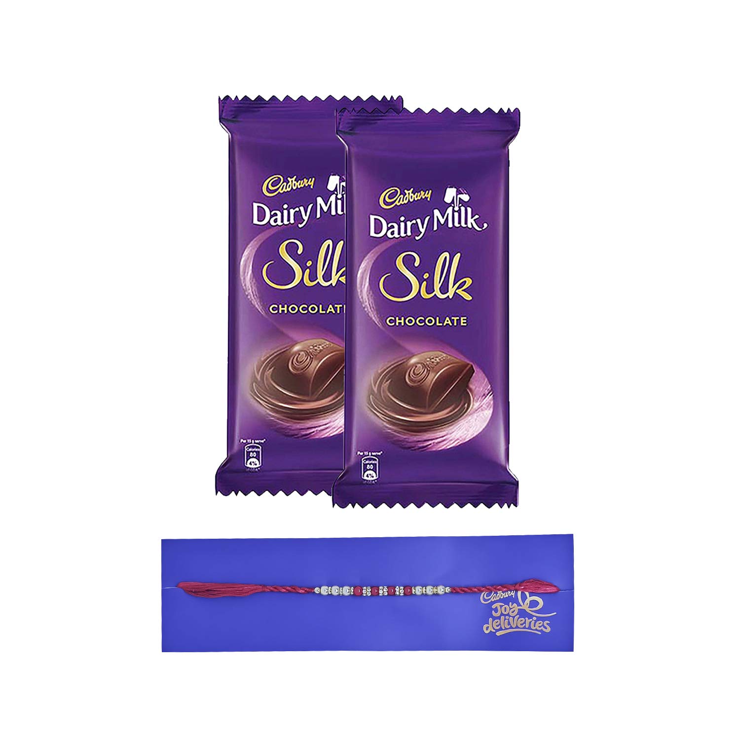 Cadbury Dairy Milk Silk, 150g Single (Pack of 2) and a Rakhi for ...