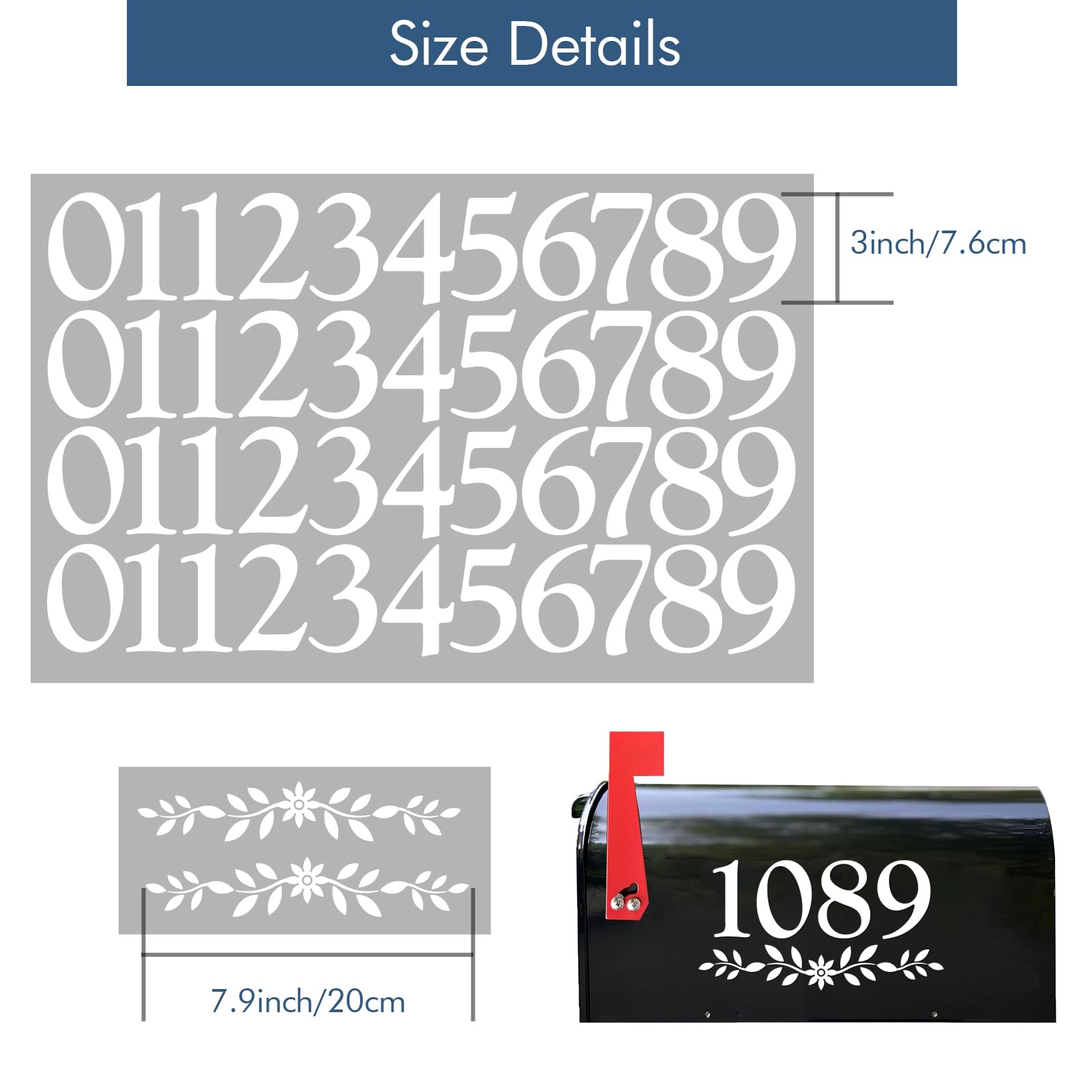 Snapklik.com : Mailbox Numbers Sticker For Outside, Rustic Style ...