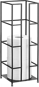 mDesign Metal Free-Standing Toilet Paper Reserve Tower Stand, 3-Jumbo ...
