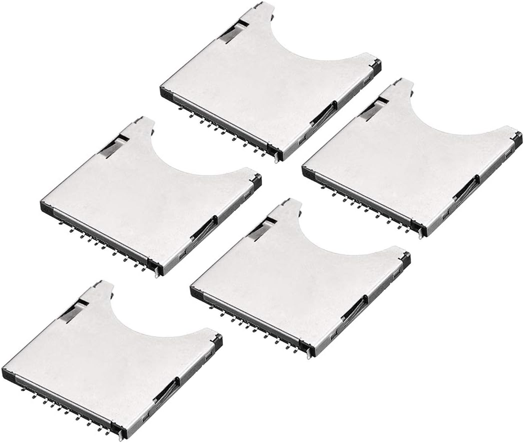 Amazon.com: uxcell SD Memory Card Socket Holder Spring Loaded Push Type ...