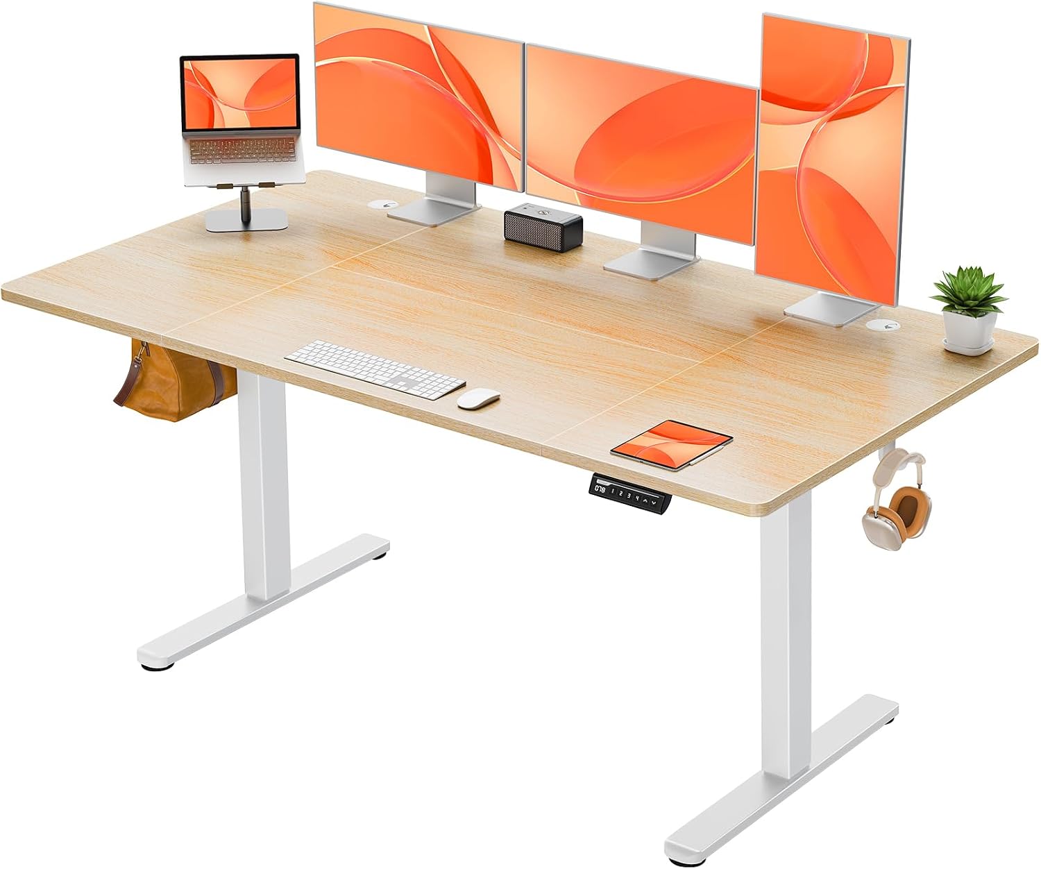 ErGear Electric Standing Desk Height Adjustable 160 x 80cm, Sit Stand ...