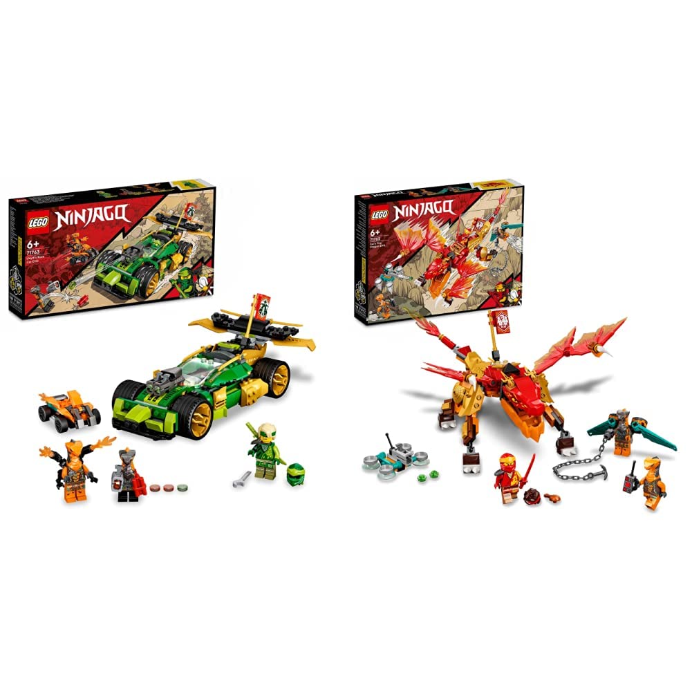 Buy LEGO 71763 NINJAGO Lloyd’s Race Car EVO, Toys for Kids 6+ & 71762 ...