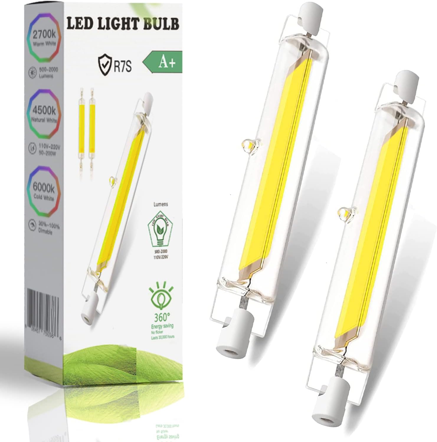 ZUCZUG R7s Bulb 118mm Led Dimmable 20w, Light Bulb Linear 20W R7S 118mm ...