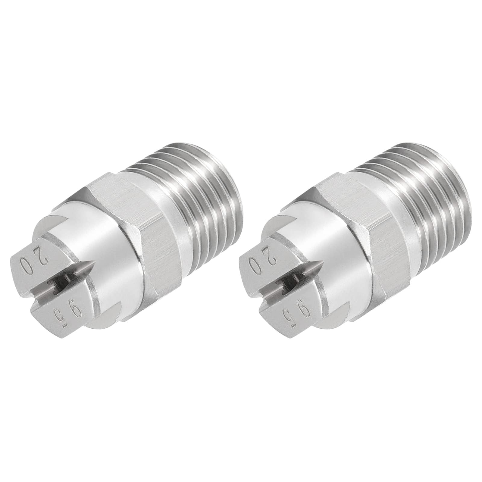 Amazon.com: METALLIXITY Flat Fan Spray Tip (1/4BSPT, 2.8mm/7/64") 2Pcs ...