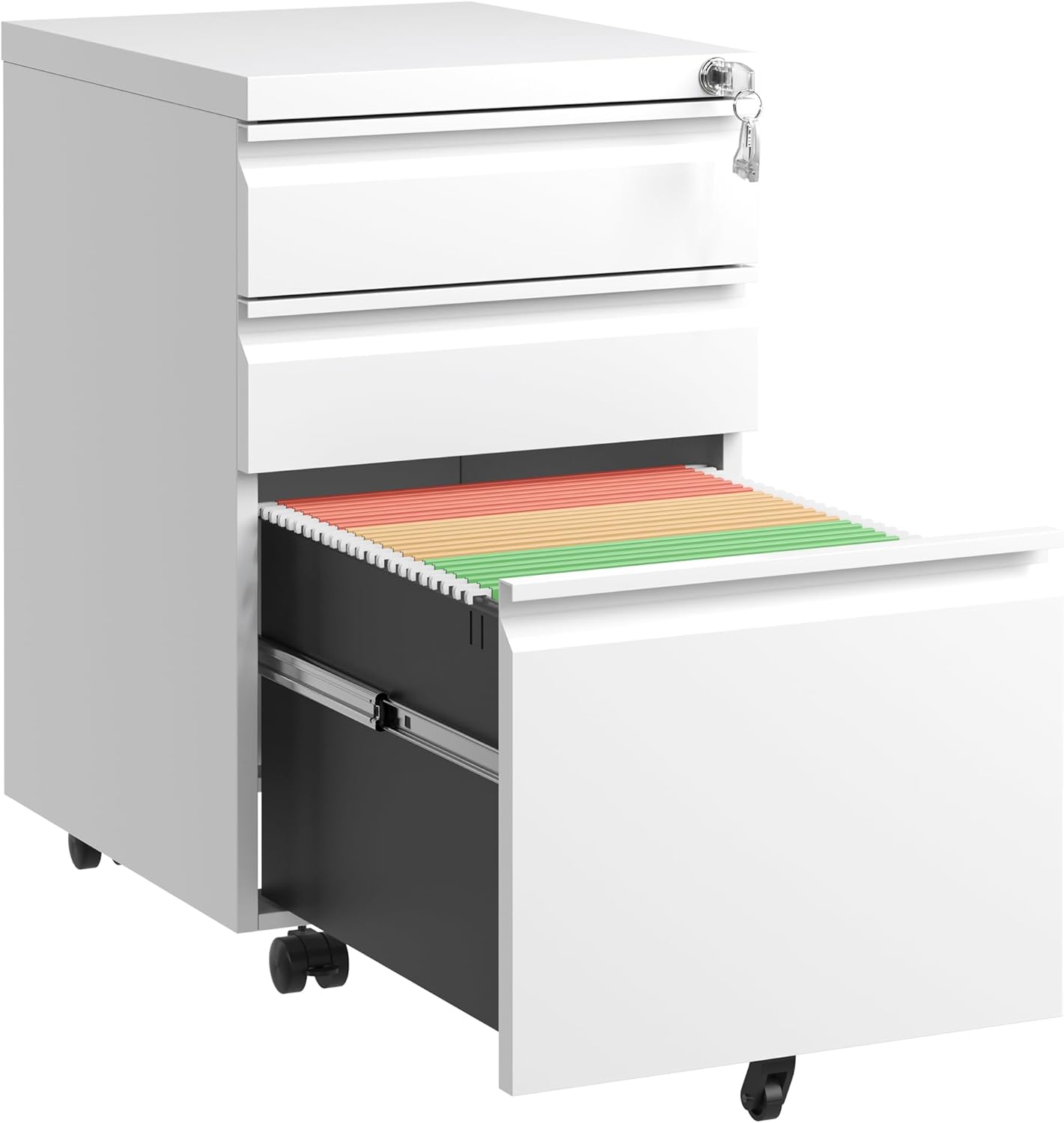 Amazon.com: DARTIIA File Cabinet with Lock,Filing Cabinet 3 Drawer ...