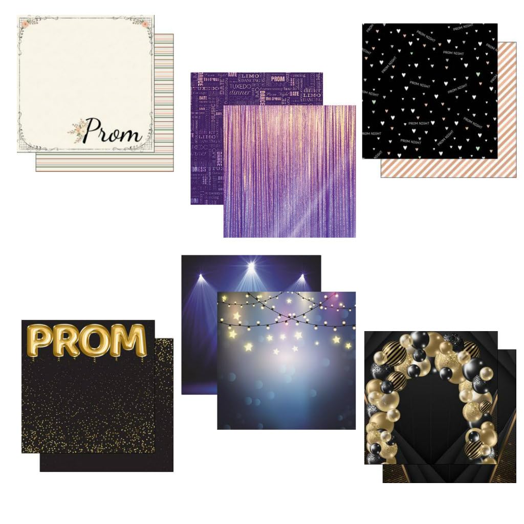 Amazon.com : Custom Bundle - 6 Prom Dance Themed 12" x 12" Scrapbook ...