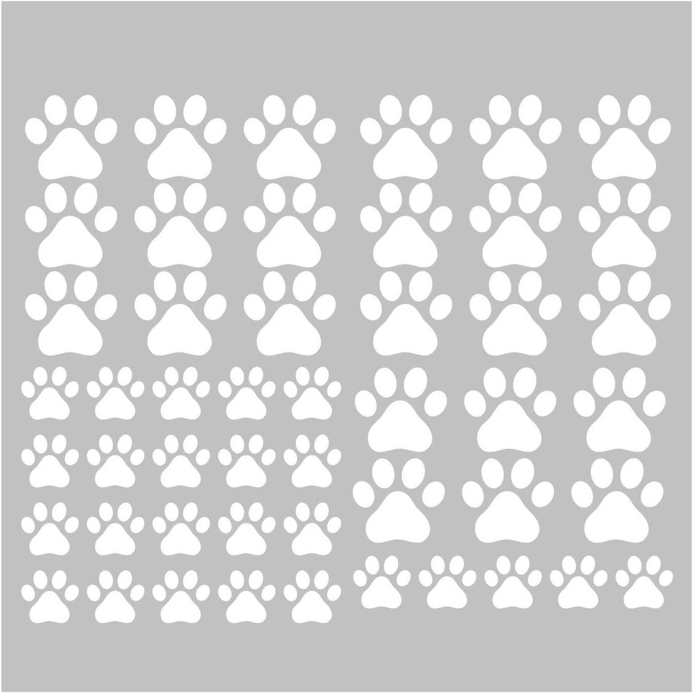 Amazon.com: 49 Pieces/Set Dog Paws Wall Decals Vinyl Pawprints Sticker ...