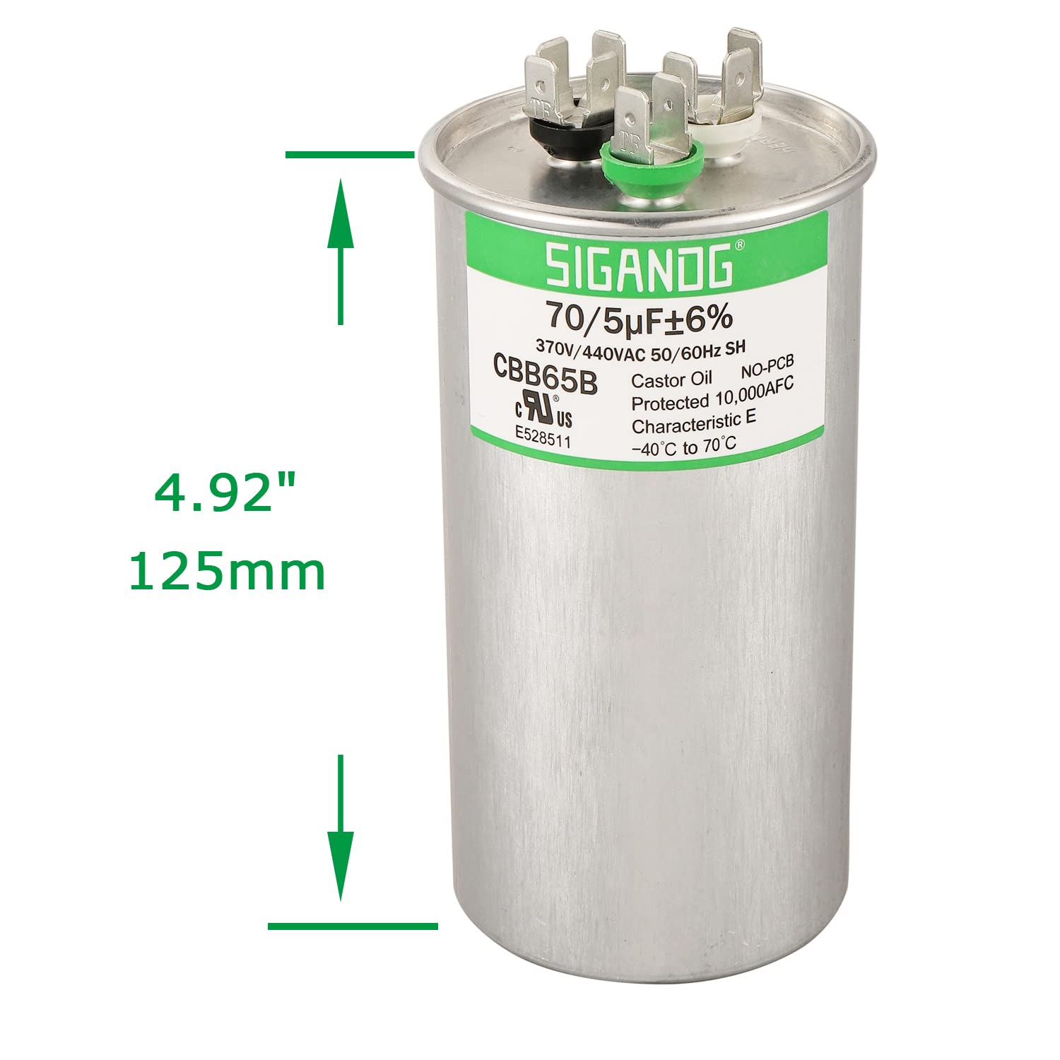 Snapklik.com : 70+5 MFD 70/5 uF 370 Or 440 Volt CBB65B Capacitor For AC ...