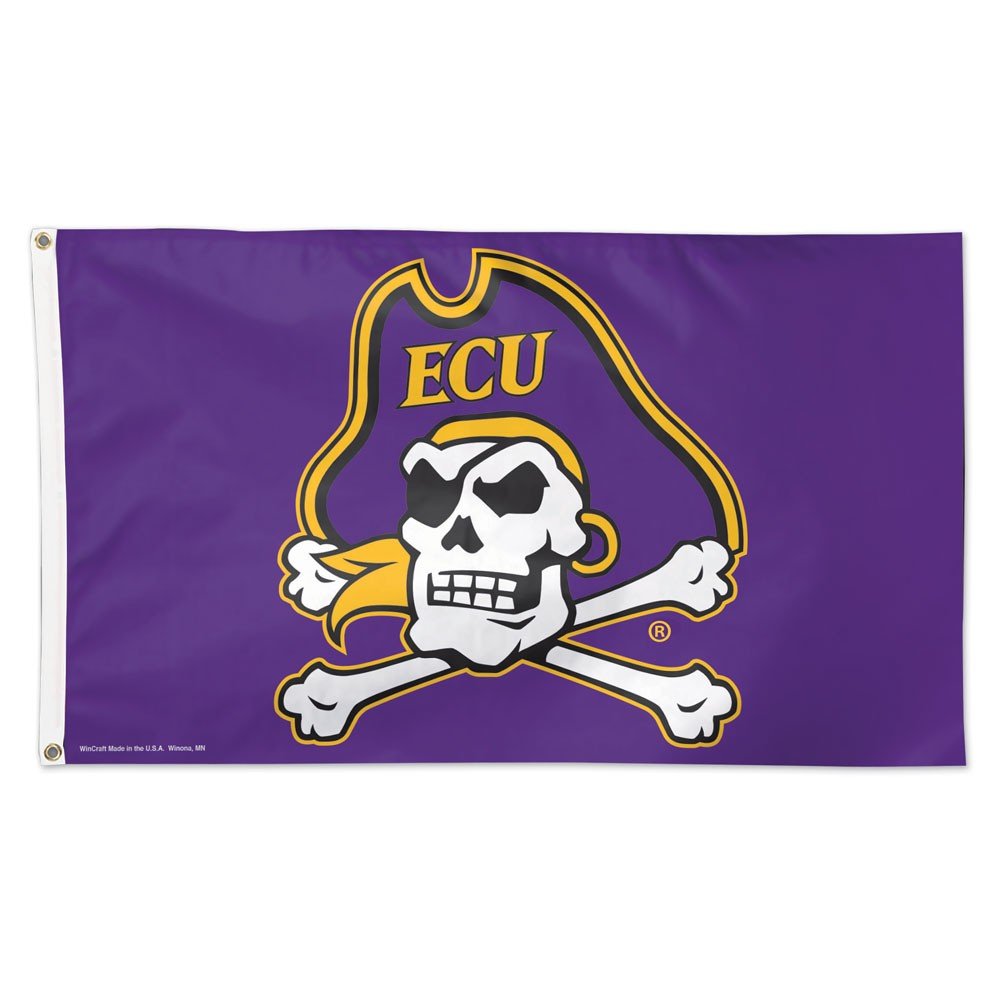 Ecu Skull And Crossbones Logo Men's Top Of The World Purple ECU
