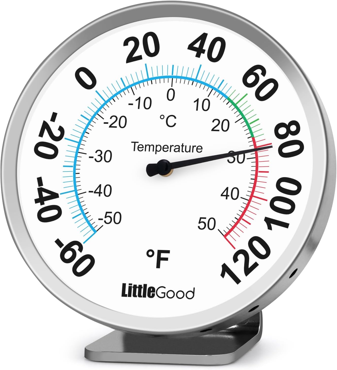 Amazon.com: La Crosse 104-1522 8" Round Analog Dial Thermometer, White ...