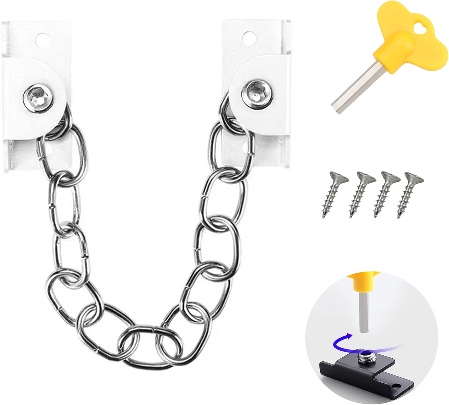 SooGree Stainless Steel Window Chain Lock,Guard Door Restrictor Child ...