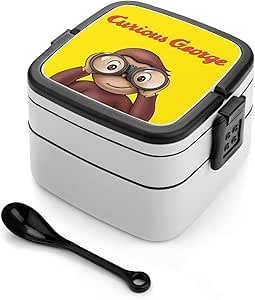 Amazon.co.jp: Curious George AG252-117 Lunch Box, 2 Tiers, Fluffy ...