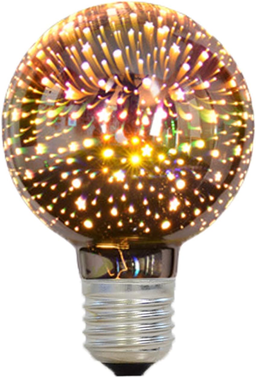 PURESILKS Edison Firework Light Bulb-LED Light Bulb,3D Decorative Bulbs ...