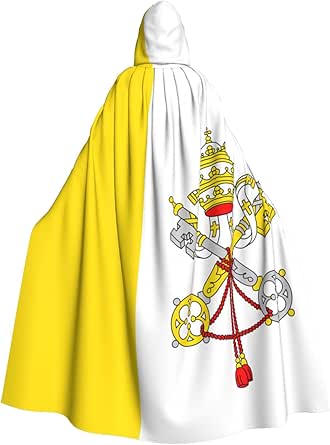 Amazon.com: WHJSHOP Vatican flag Picture Adult Hooded Cape Cloak for ...