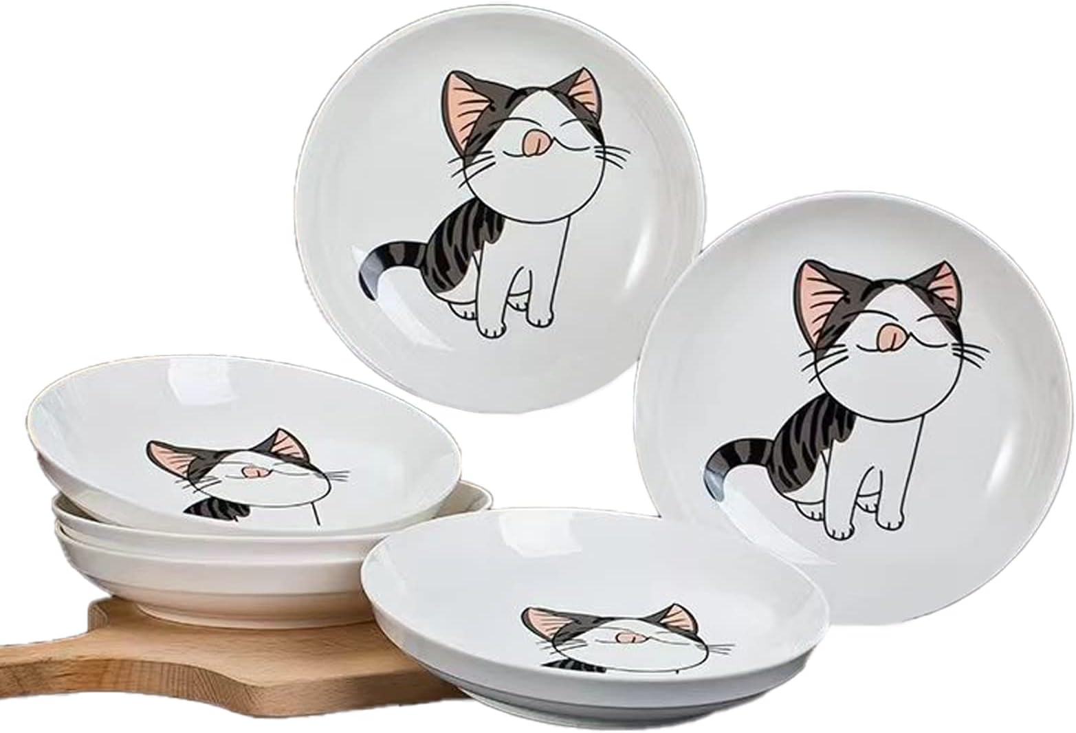 Amazon.com | VanEnjoy Small Cute Ceramic Dishware Sets, Kawaii Cat ...