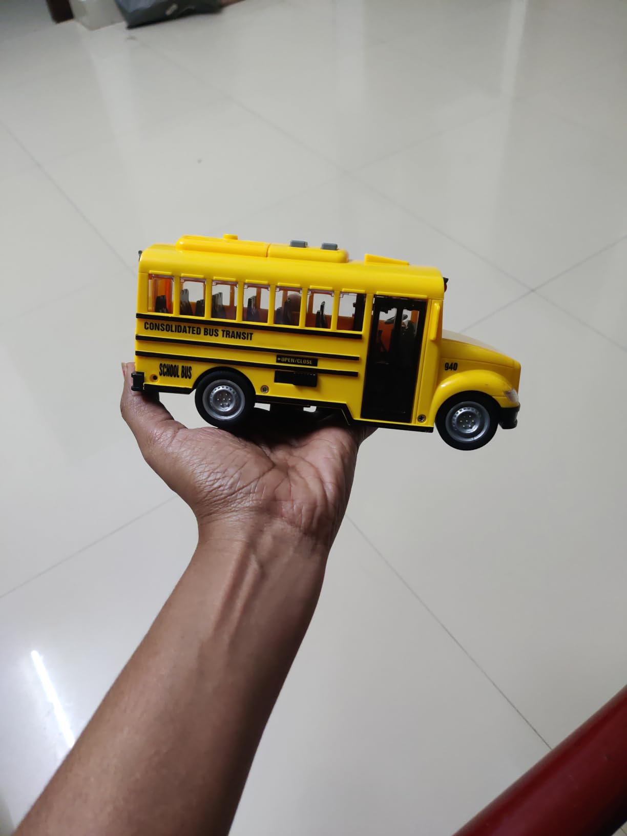 Jack Royal School Bus Van Toy Friction Powered City Service Vehicle w ...