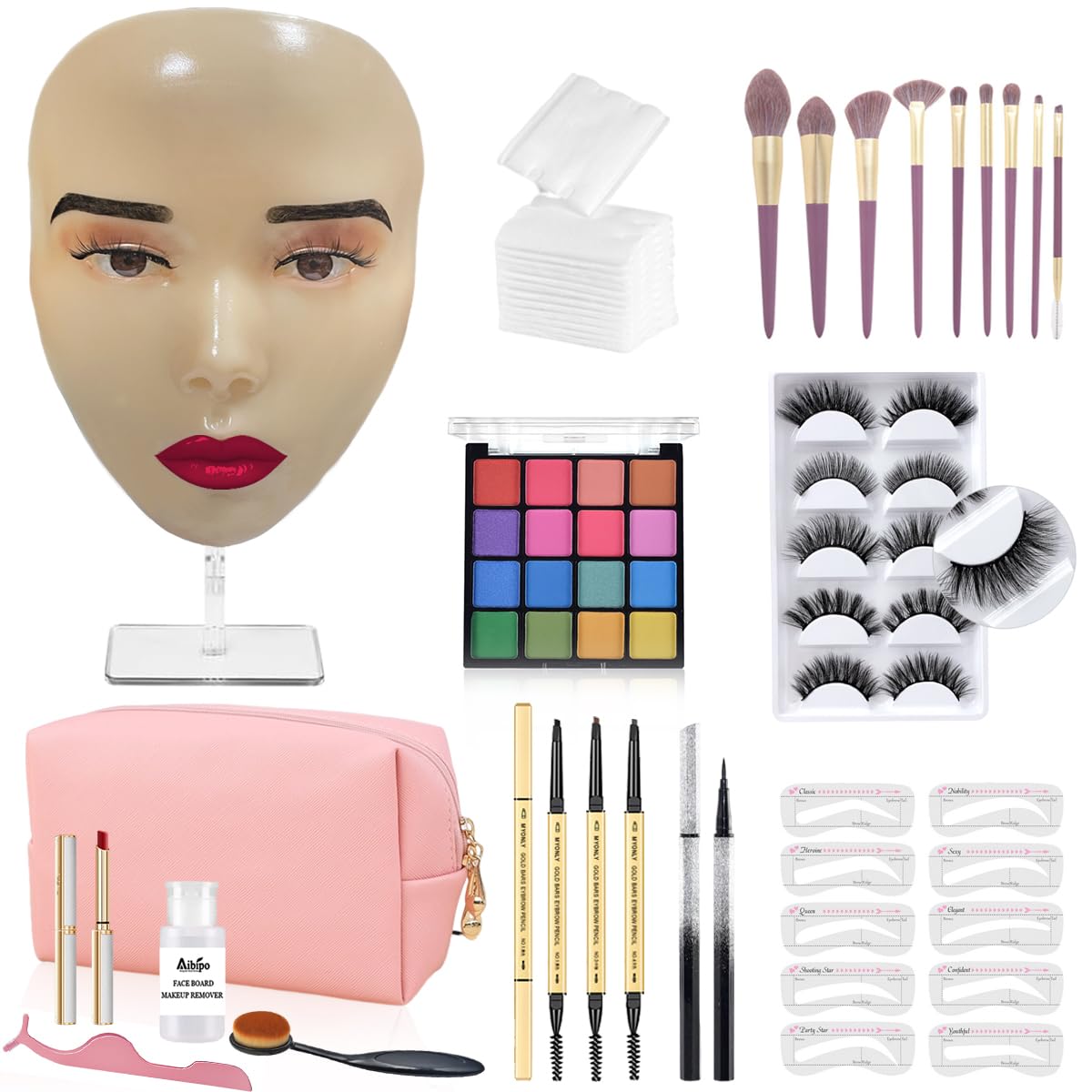 Amazon.com : Makeup Practice Face Board, 5D Makeup Mannequin Face with ...