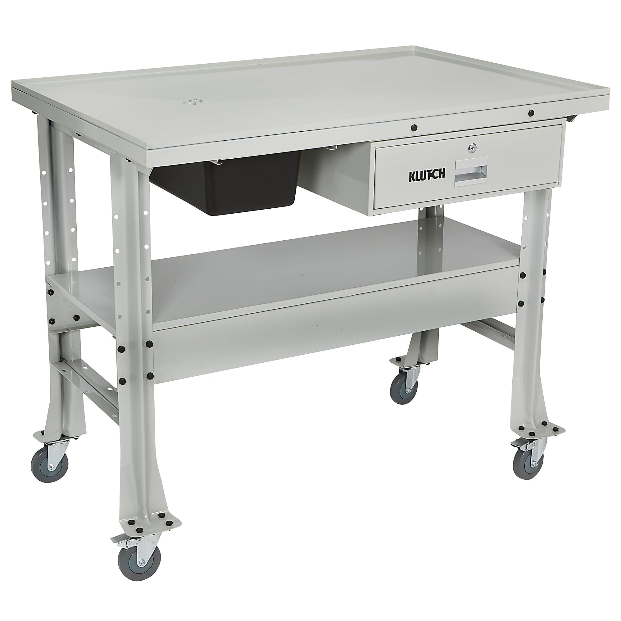 Klutch Heavy-Duty Tear Down Table/Workbench with Drain ( box 2 of 3 ONLY)