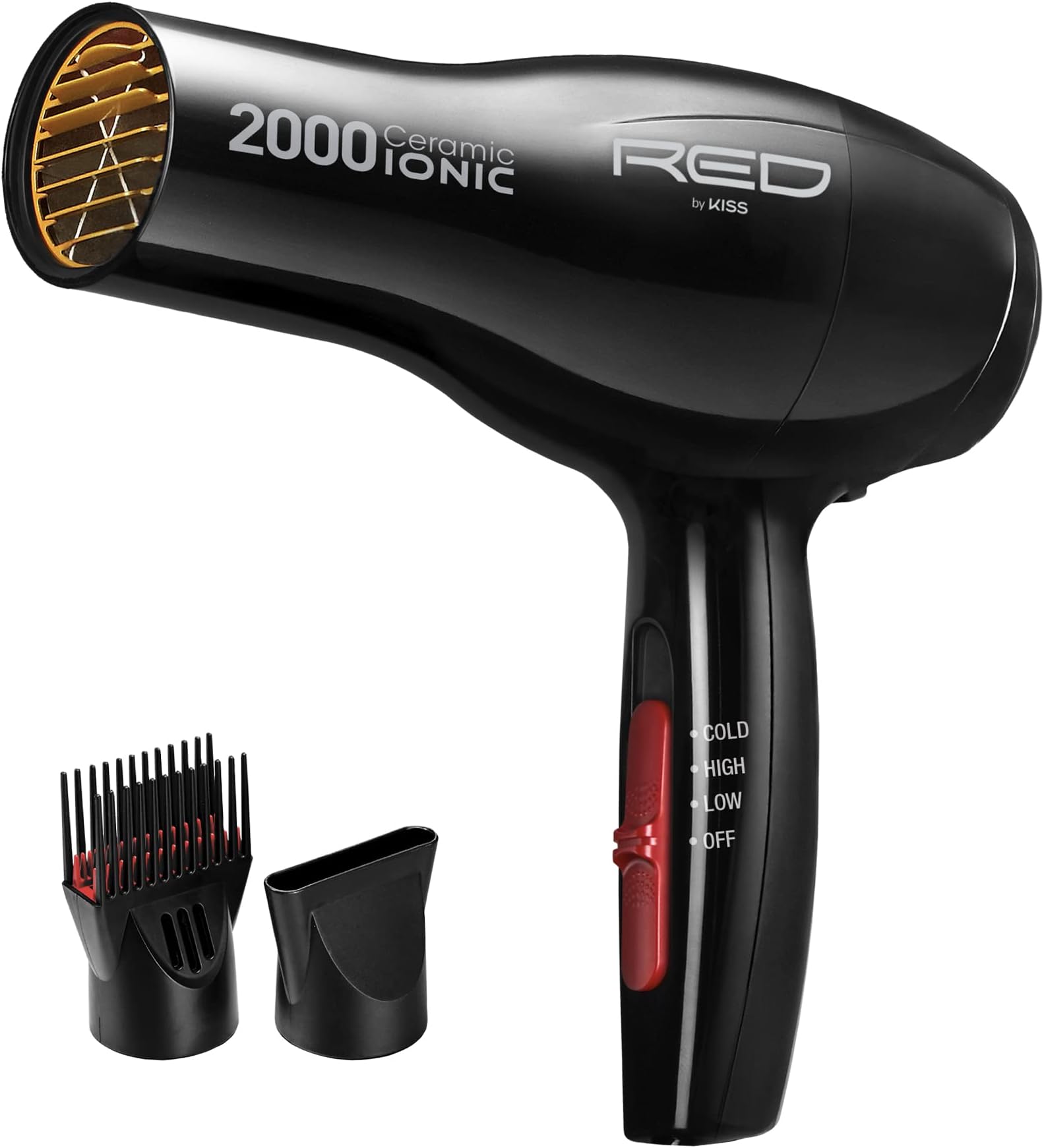 Amazon.com : RED by Kiss Hair Dryer Ionic Hair Blow Dryer - Ceramic ...