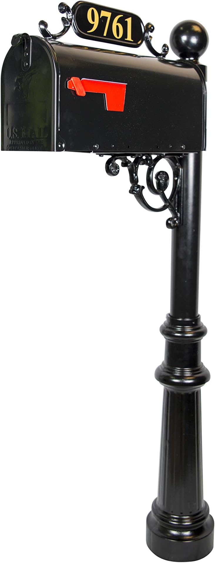 Amazon.com: ADDRESSES OF DISTINCTION Avenues Mailbox & Post – Black ...