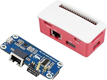 Amazon.com: waveshare Ethernet/USB HUB HAT B with Box ABS Case for Raspberry Pi Zero/Zero W/2 W ...