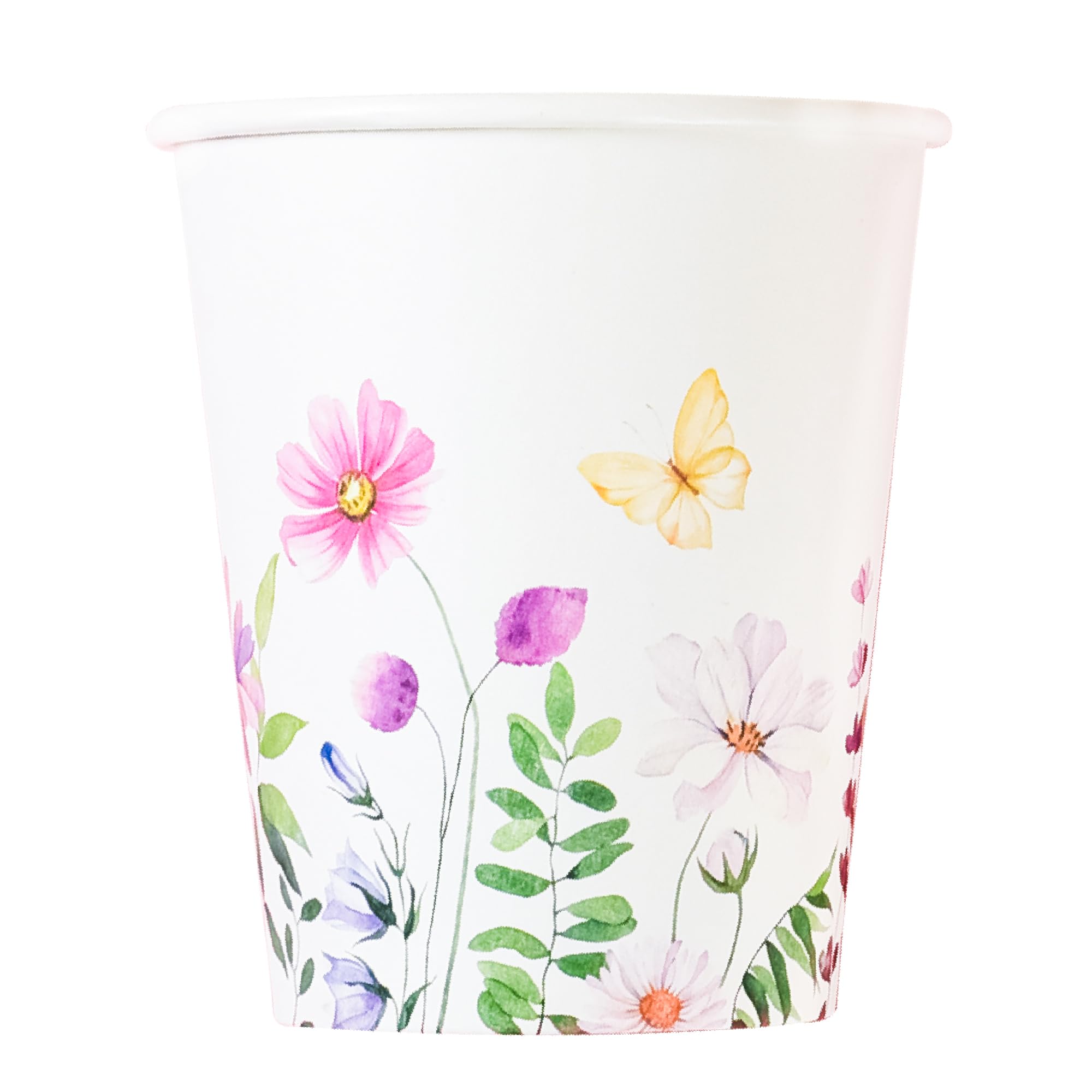 Amazon.com: Elyxio 100Pcs Flowers Butterfly Paper Cups Spring Floral ...