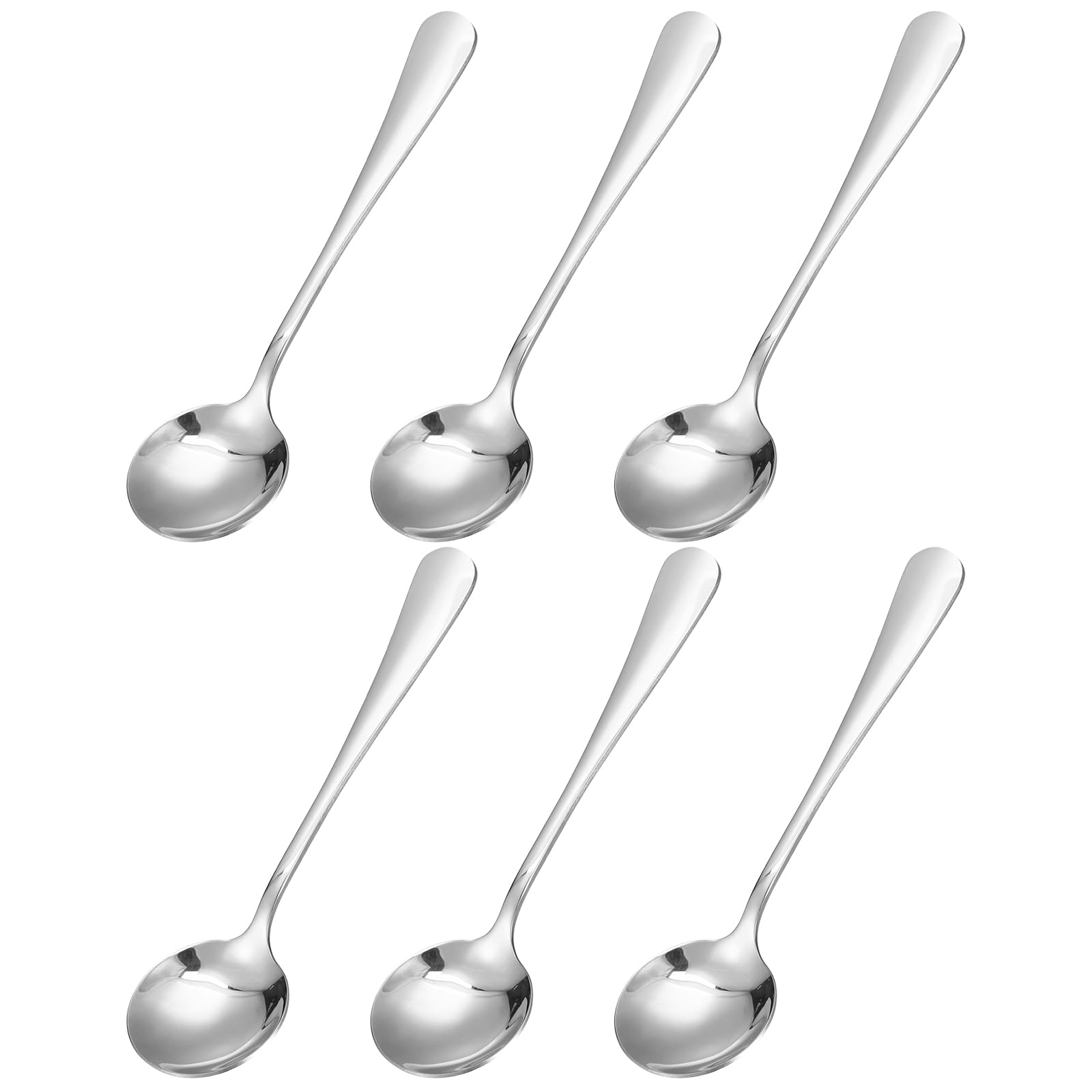 Amazon.com: uxcell 6Pcs Stainless Steel Soup Spoon 6 Inch Tea Spoons ...