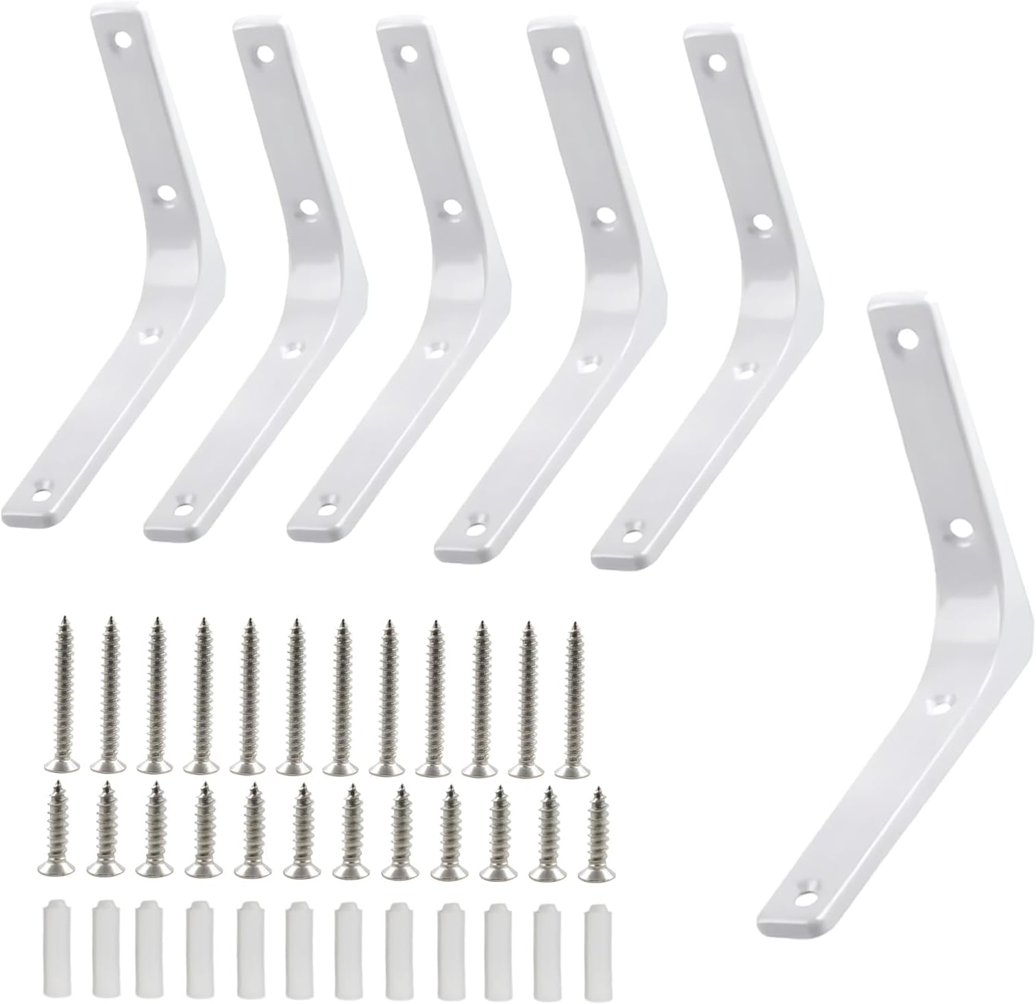 Merriway BH05462 (4 Pcs) London Style Shelf Brackets 125 x 100mm (5 x 4 ...
