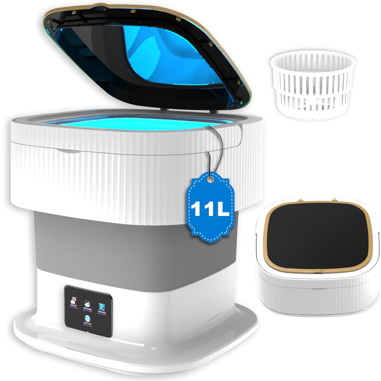 Portable Washing Machine: 11L Mini Foldable Washing Machine with Spin ...