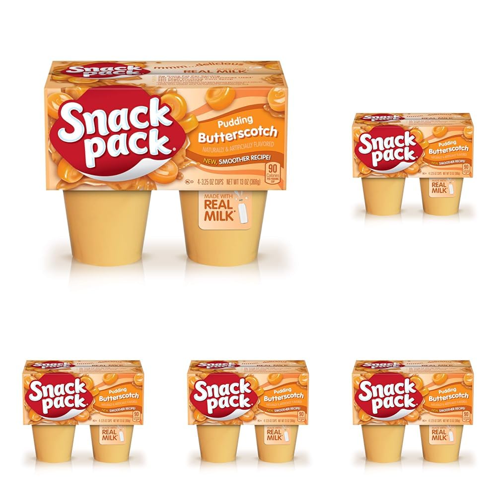 Amazon.com : Snack Pack Butterscotch Pudding Cups, 4 Count (Pack of 5 ...