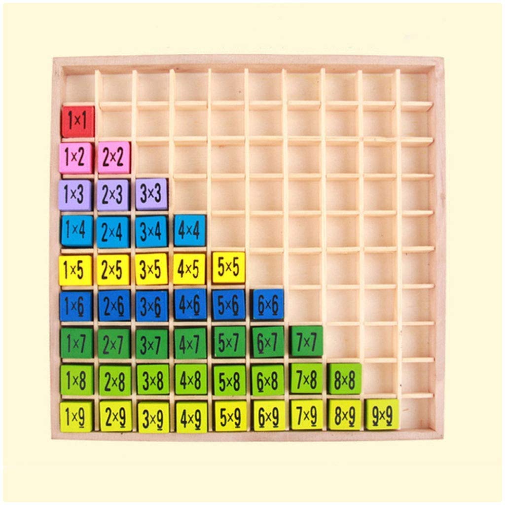 Buy UMBWORLD Wooden Toys Hundred Board Montessori Math 10x10 Times ...