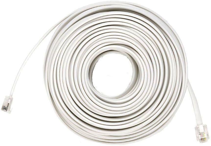 Amazon.com: 50 Ft 4C Telephone Line Extension Cord Cable Foot for Any ...