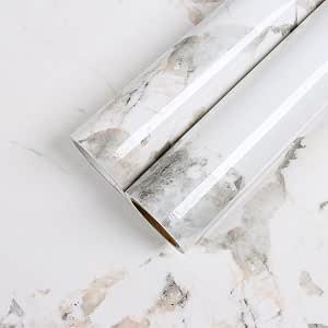 CHIHUT White Marble Wallpaper Peel and Stick Marble Countertop Contact ...