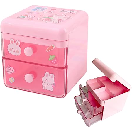 Amazon.com: Kawaii Stationery Storage Box Makeup Organizer Hand Account ...
