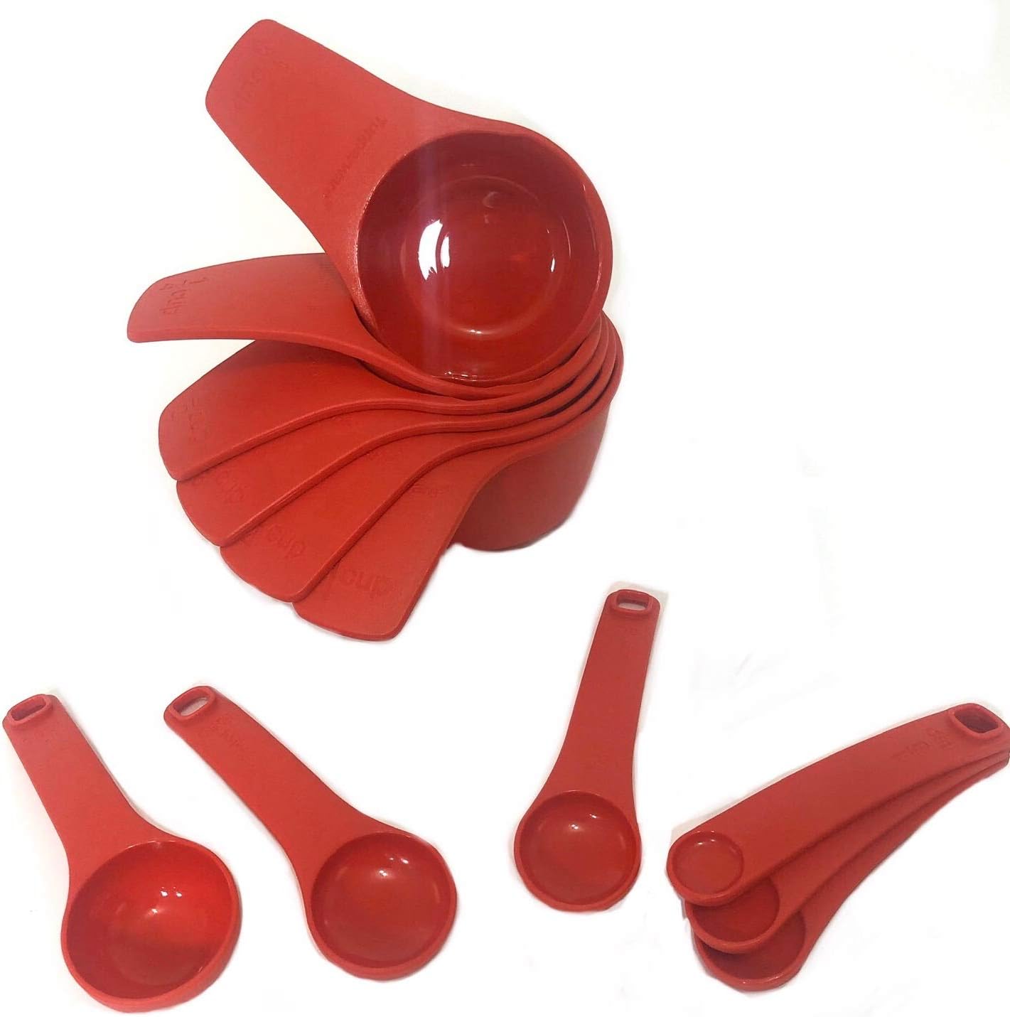 Amazon.com: Vintage Tupperware Measuring Spoons Set of 7 Orange: Home ...