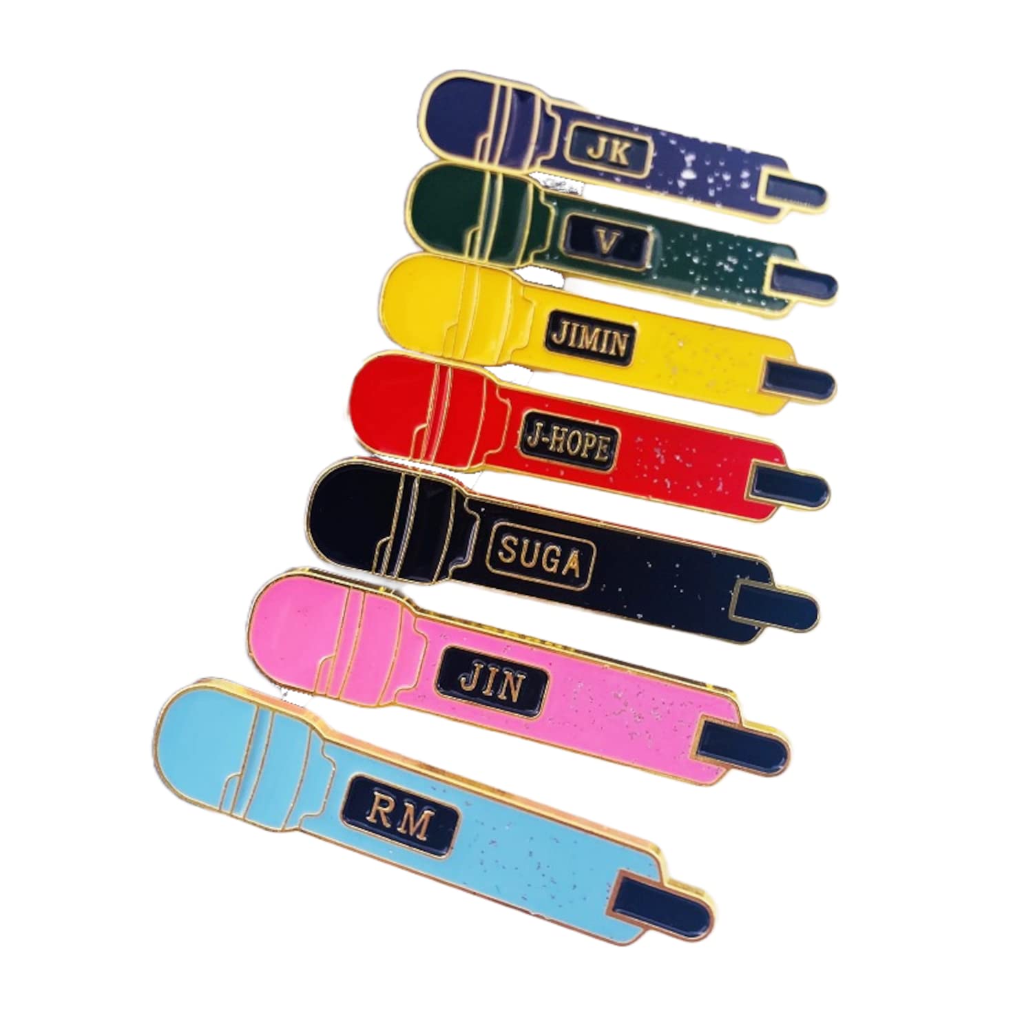 Careflection Kpop BTS Jhope Mic Enamel Pin Brooch Badge (Red) : Amazon ...