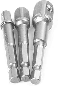 Amazon.com: Liru 3pcs Socket Adapter Set Hex Shank Impact Driver Drill ...