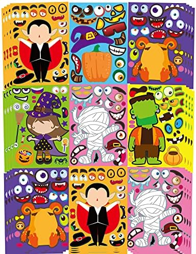Amazon.com: Halloween Stickers - Make Your Own Halloween Stickers 32PCS ...