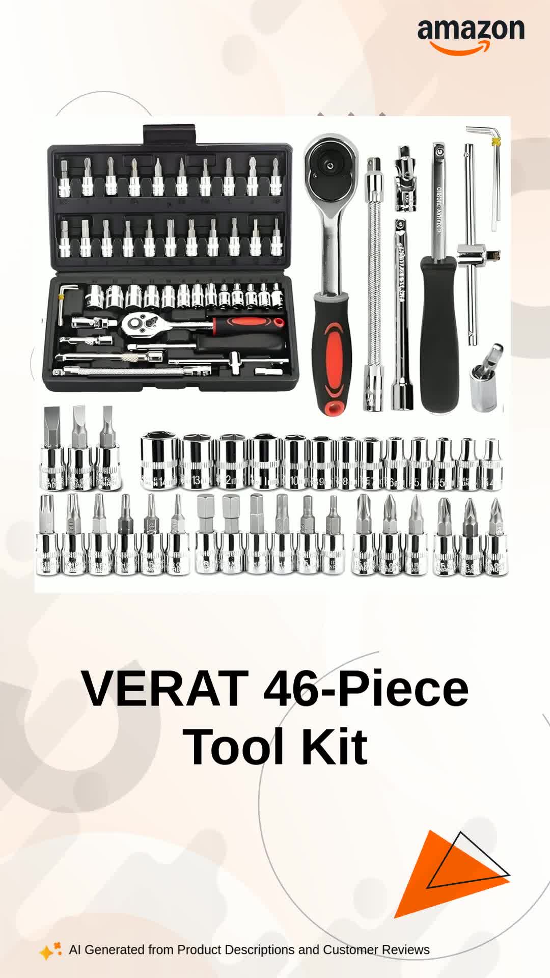 Watch VERAT 46-Piece Tool Kit on Amazon Live
