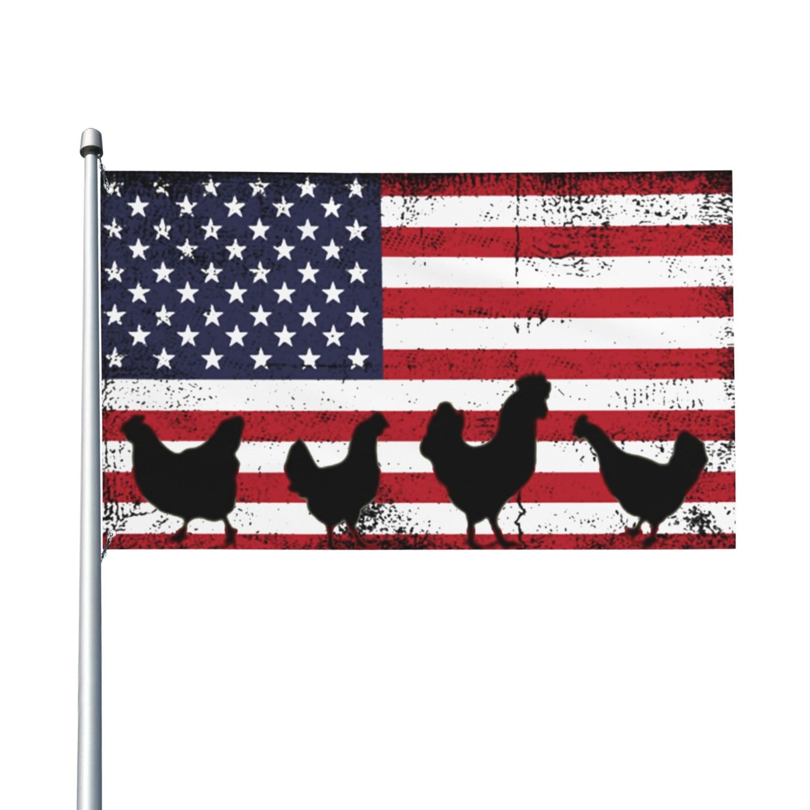 Amazon.com : Chicken American Flag Flag 3X5 Feet - Vivid Color - UV ...